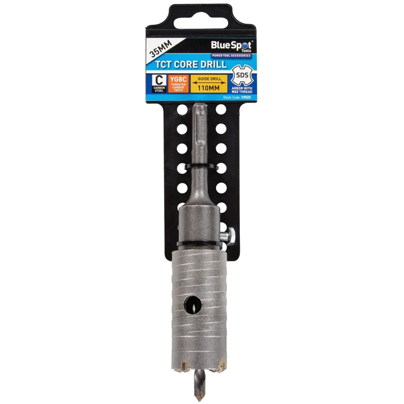 Blue Spot Tools TCT Core Masonry Hole Saw SDS Drill Bit 35mm 19522 ...