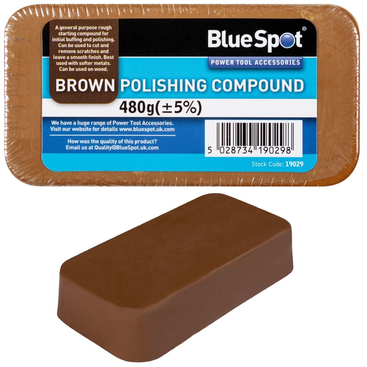 Blue Spot Tools Brown Polishing Compound Brass Copper 19029 Bluespot ...