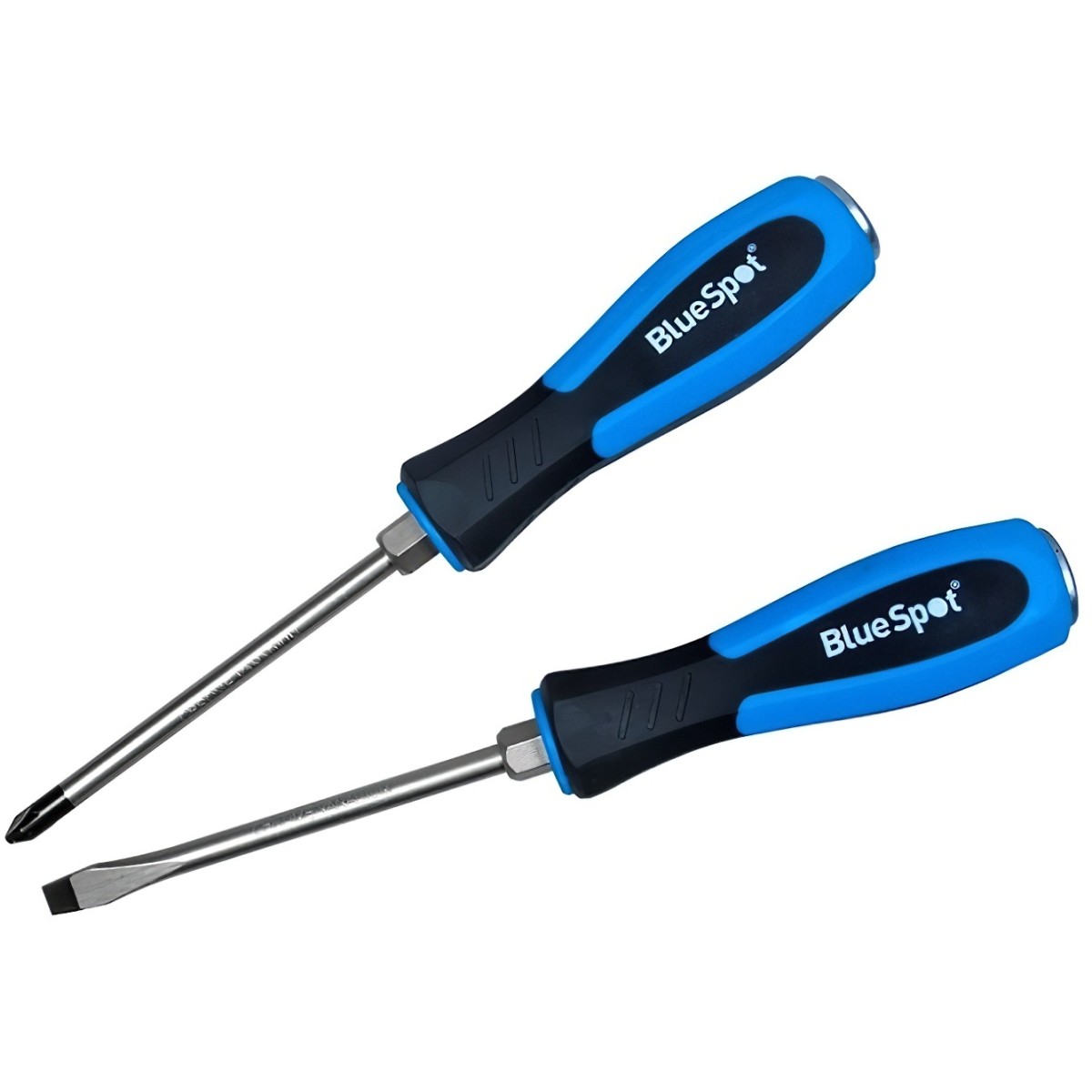 Blue Spot Hammer Through Screwdriver Slotted and PZ2 Twin Pack | 12619 ...
