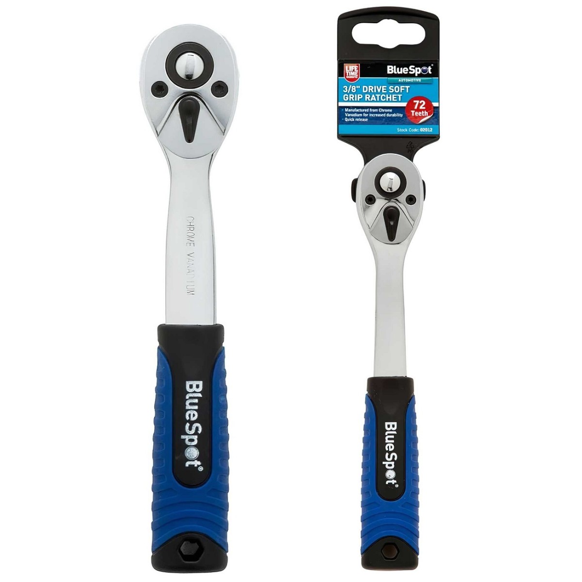 Blue Spot Soft Grip 3/8 inch Socket Ratchet 02012 Bluespot | Sealants ...