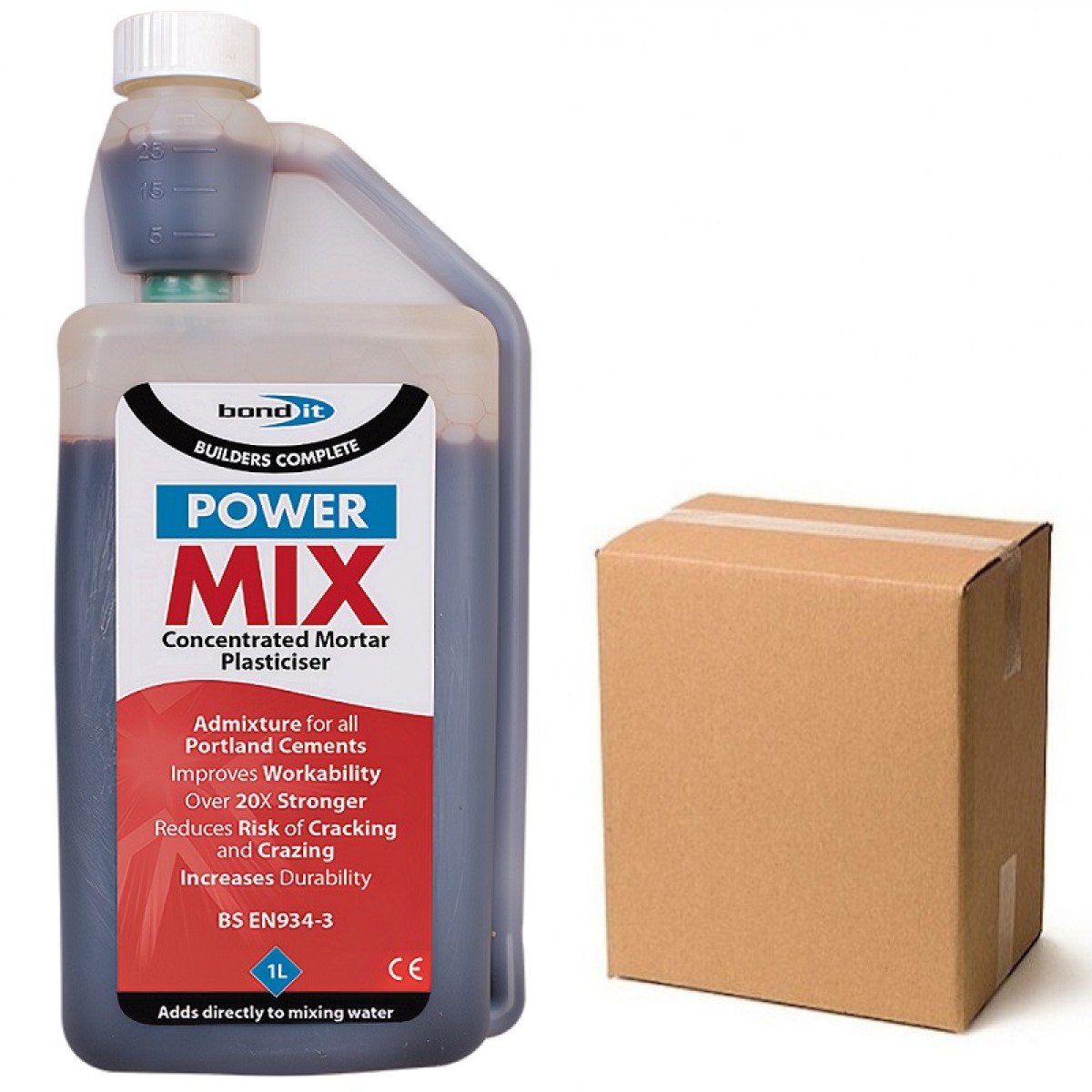 Bond It Power Mix Concentrated Mortar Plasticiser 1 Litre Box of 10 ...