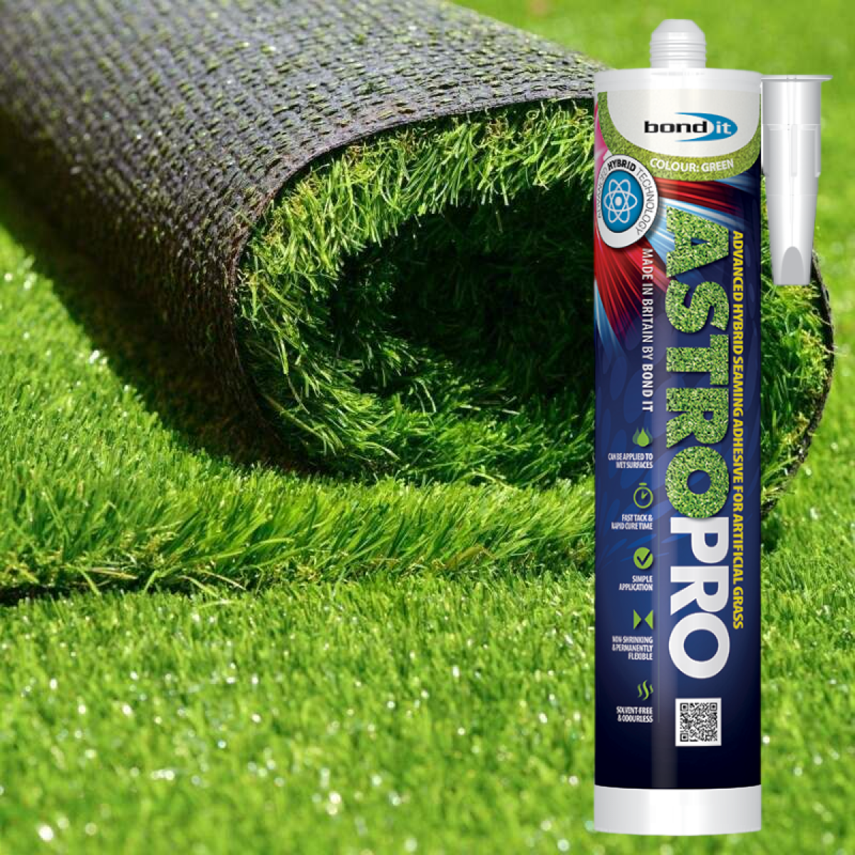 Bond It Astro Turf Pro Artificial Grass Adhesive Green BDAPROGN | Sealants and Tools Direct