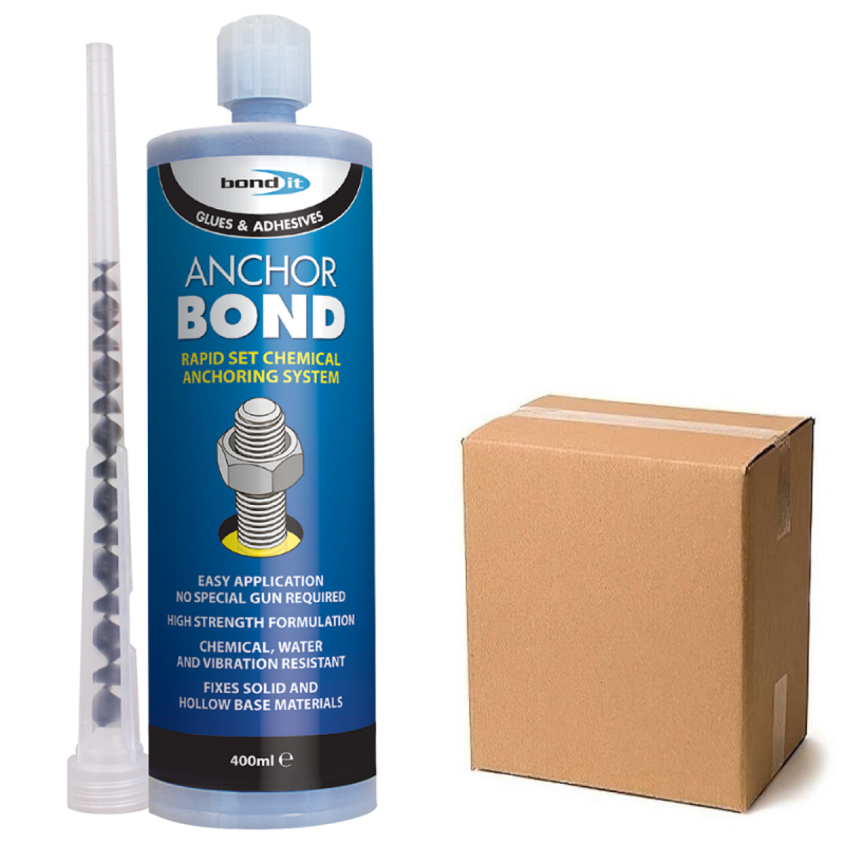 Bond It Chemical Anchor Bond 2 Part Adhesive Resin 400ml Box of 12 ...