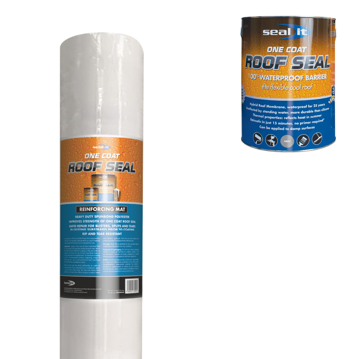 Bond-it Seal It Roof Seal Liquid Roof Coating Reinforcing Fleece Mat | Sealants and Tools Direct