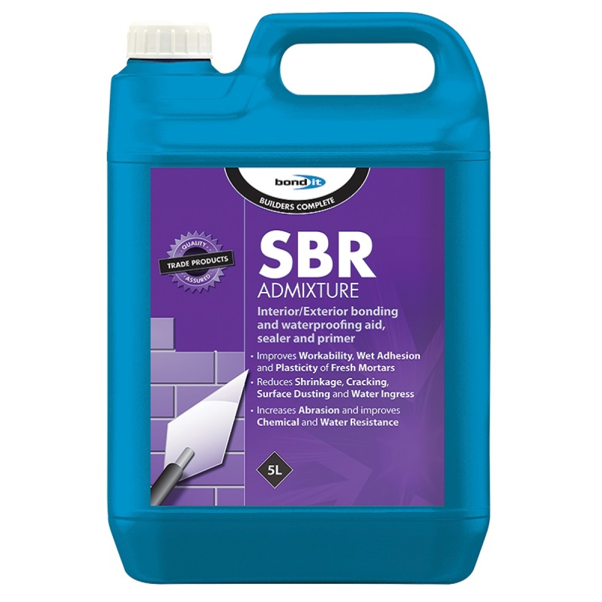 Bond It SBR Admixture Waterproof Bond Bonding Agent 5 Litre BDH040 | Sealants and Tools Direct