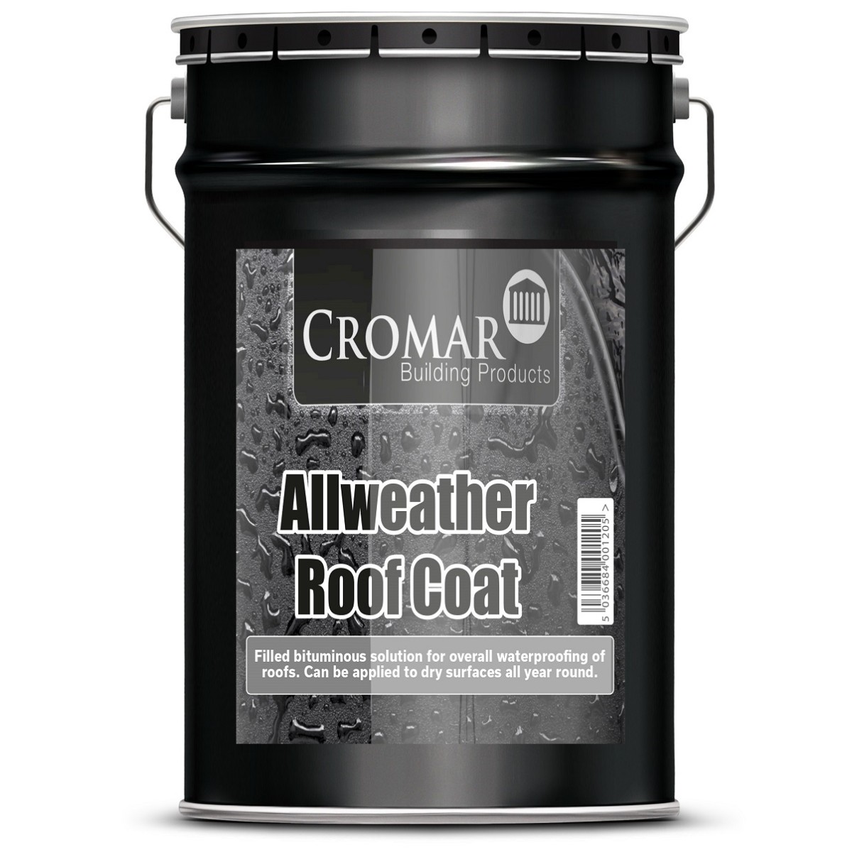 Cromar All Weather Roof Paint Coating Black 25 Litre AAW-601 | Sealants ...