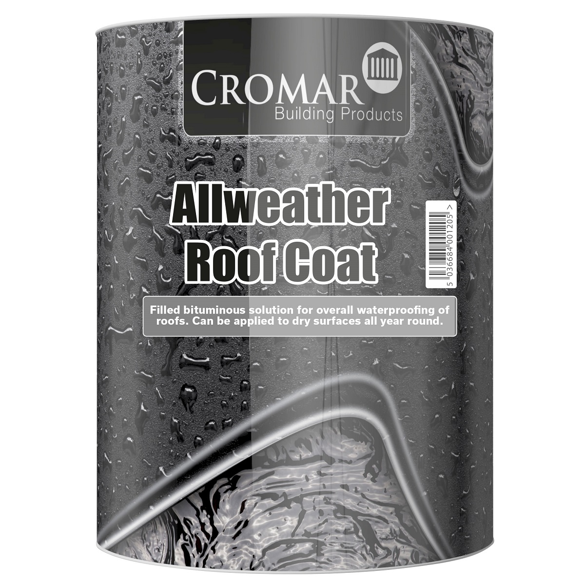 Cromar All Weather Roof Paint Coating Black 5 Litre AAW-501 | Sealants ...