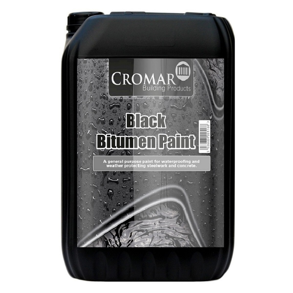 Cromar Bitumen Black Paint 25 Litre ABP-601 | Sealants and Tools Direct