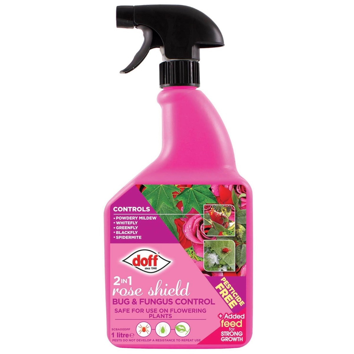 Doff 2 in 1 Rose Plant Shrub Shield Bug Fungus Control 1L Spray ...