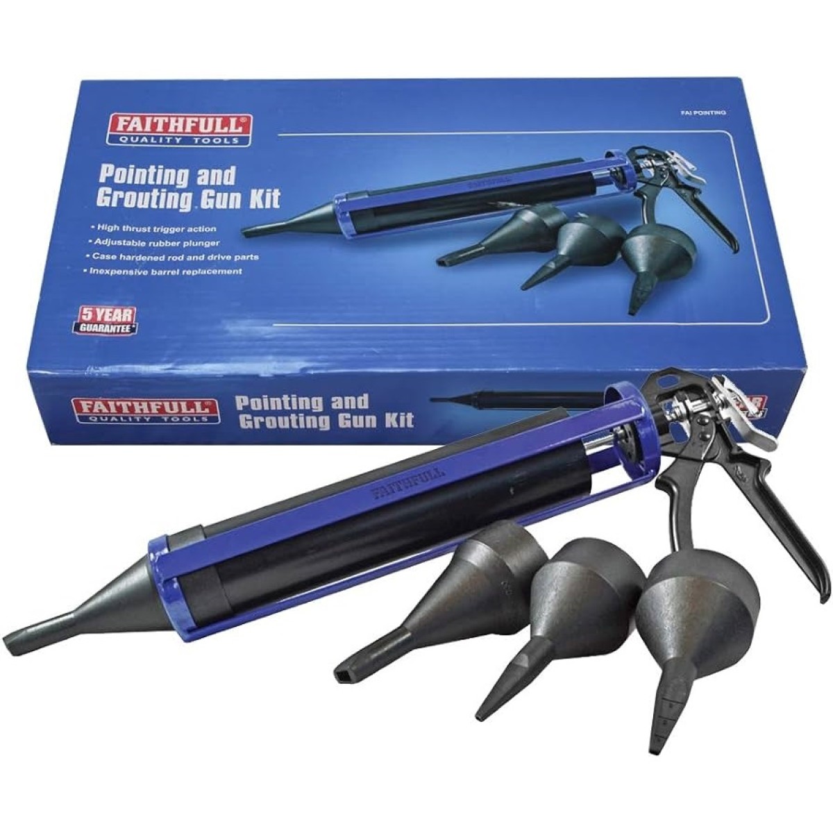Faithfull Mortar Cement Grout Pointing Gun Kit FAIPOINTING | Sealants ...
