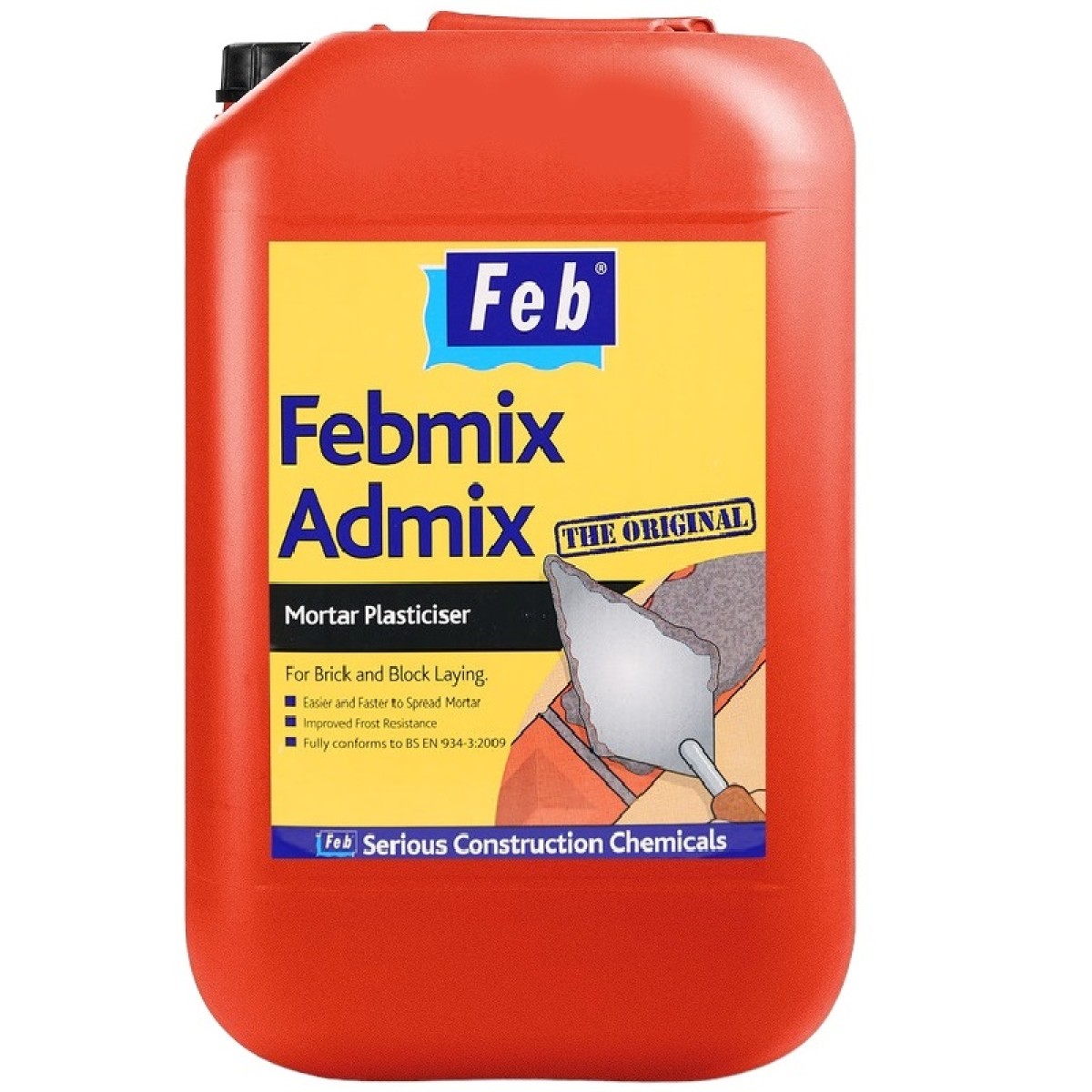 Feb Febmix Admix Original Mortar Plasticiser Admixture 25 Litre FBMIX25 ...