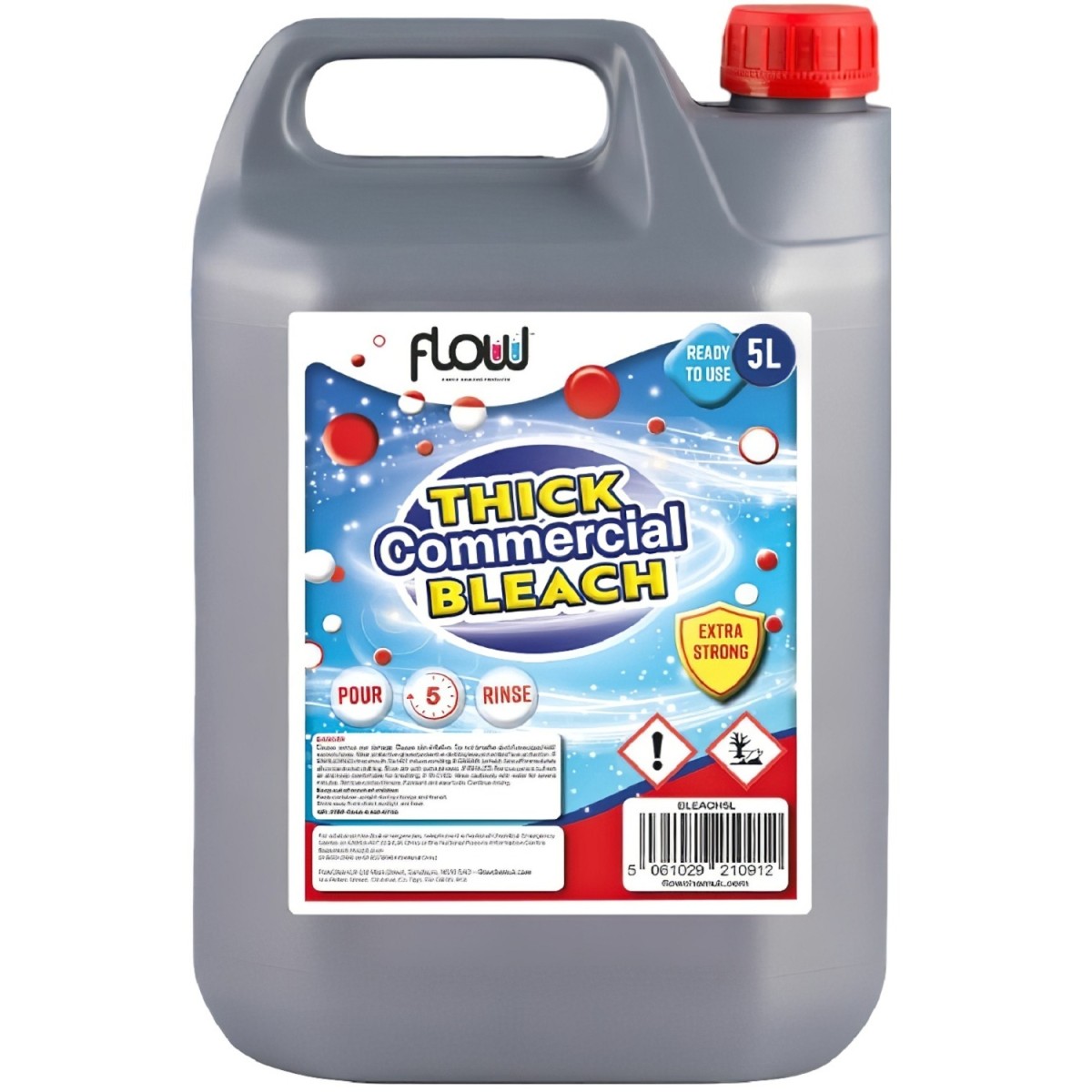 Flow Thick Cleaning Commercial Bleach 5 Litre BLEACH5L | Sealants and Tools Direct