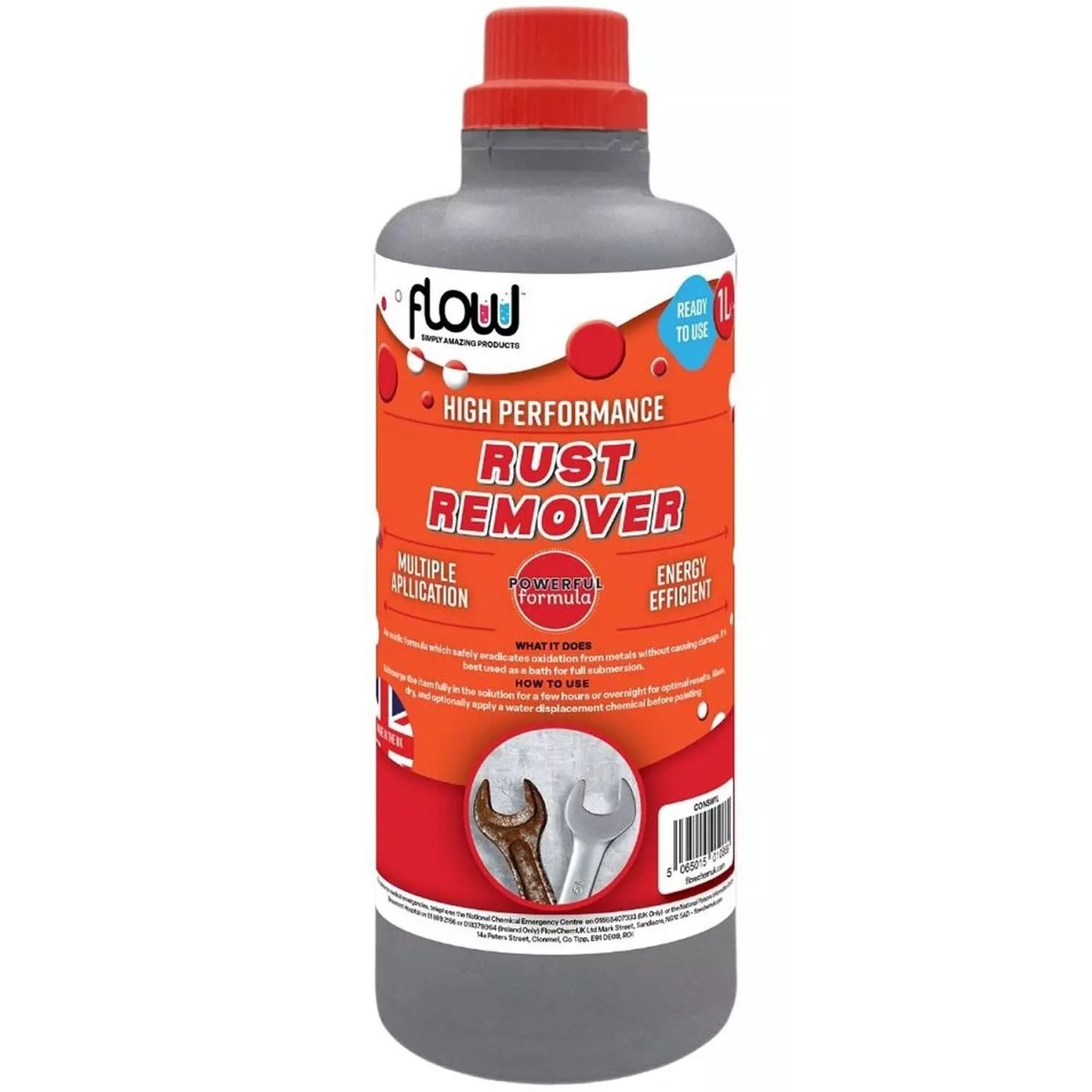 Flow High Performance Metal Rust Remover Liquid 1 Litre RUST1L ...
