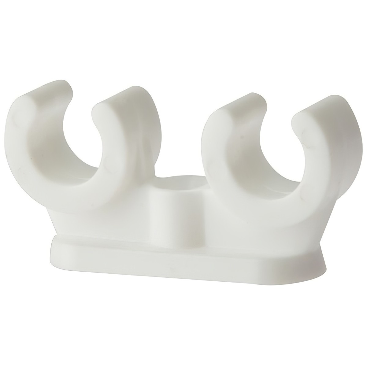 Forgefix plumbing Pipe Clip 15mm Snap In Open Double Bracket 50pk ...