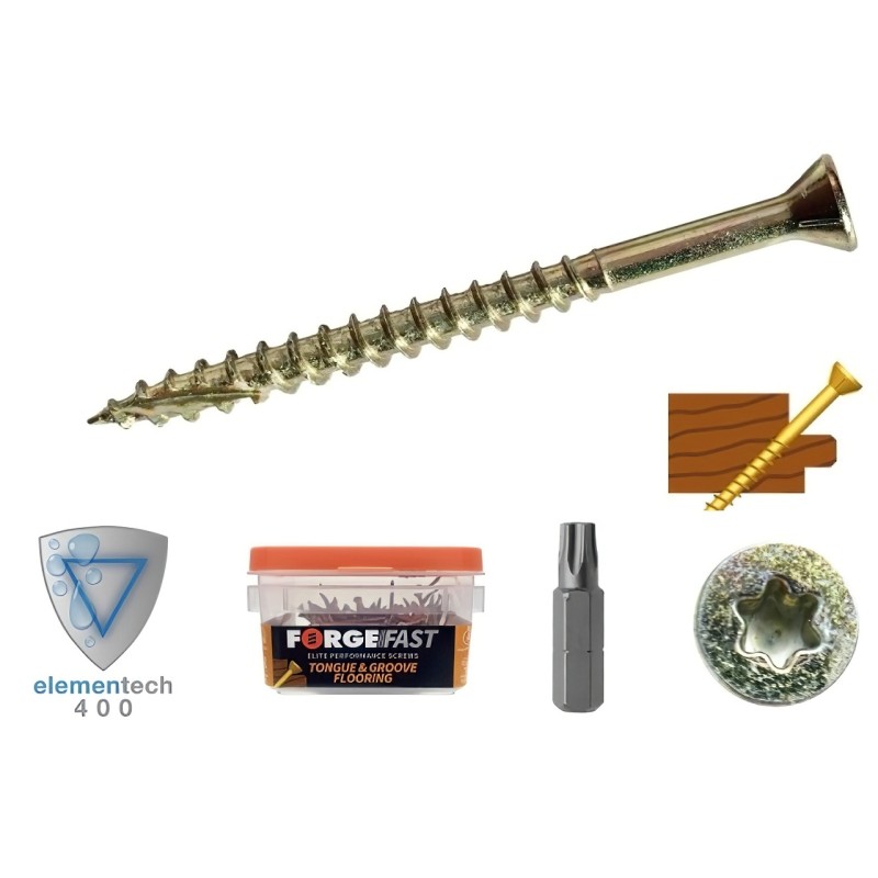 Forgefast Elite Torx Flooring Tongue Groove Screw 3.5 45mm FFTF3545YT ...