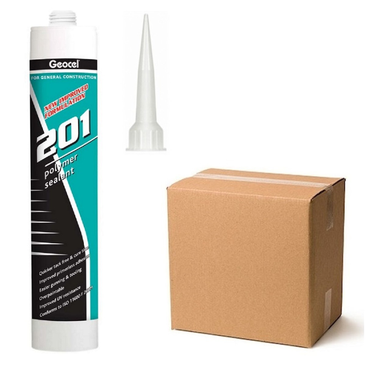 Geocel 201 Coloured Joint Sealant Box of 12 White Black Grey or Buff ...