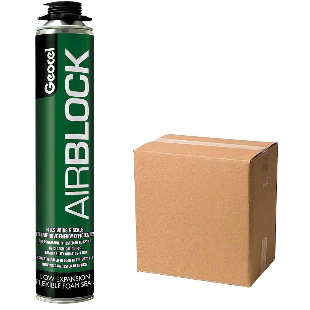 Geocel AirBlock Box of 12 Fire Acoustic Air Block Tight Expanding Foam ...