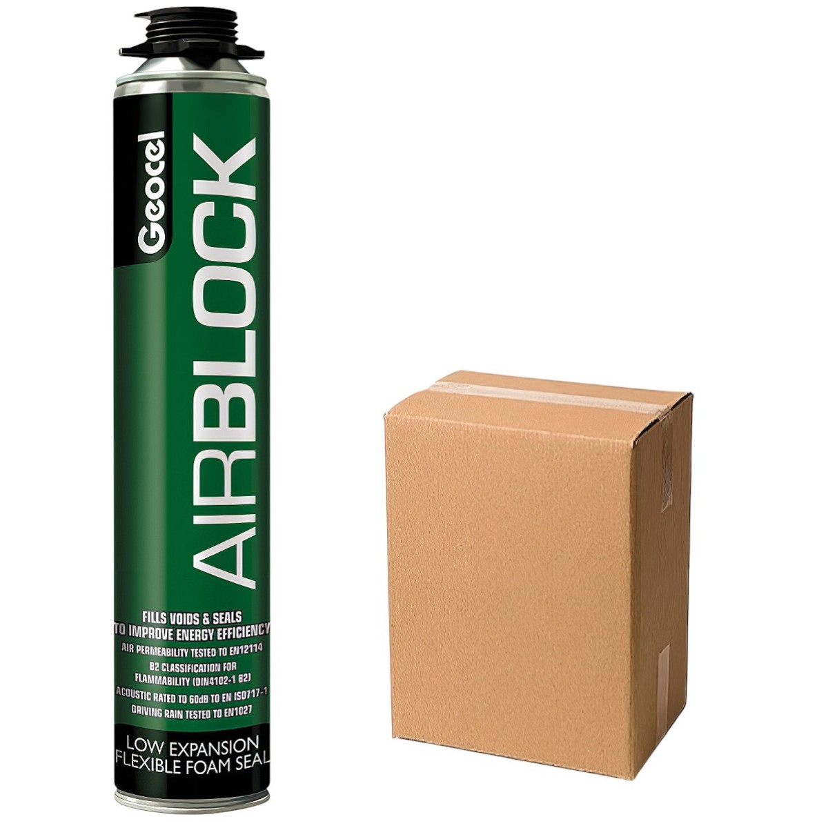 Geocel AirBlock Fire Acoustic Air Block PACK OF 6 Expanding Foam 750ml ...