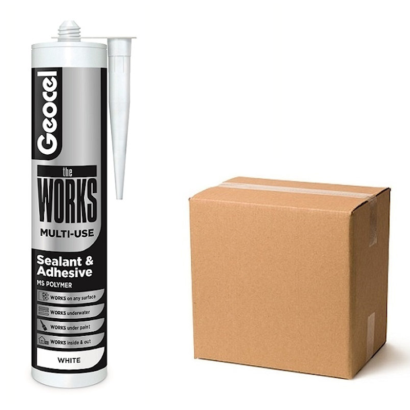 Geocel The Works Pro Coloured Wet or Dry Sealant Adhesive Box 6 ...