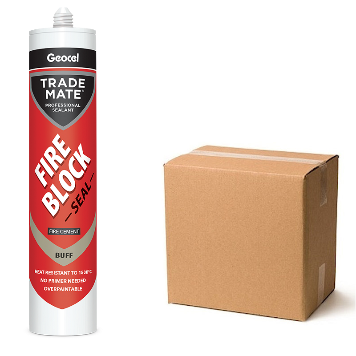 Geocel Trade Mate Fire Block High Temperature Seal Buff Black 12 Pack ...