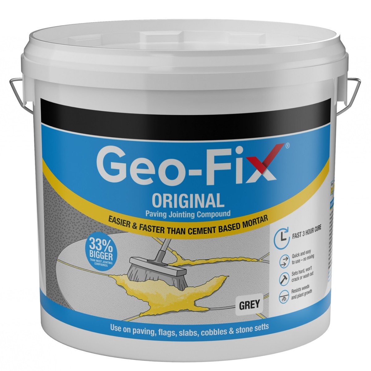 Geo-Fix Paving Jointing Compound 20kg 14kg Geo Fix Buff Grey | Sealants ...