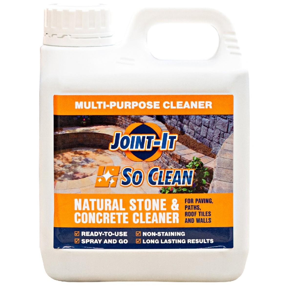 Joint It So Clean 1 Litre Natural Stone Cleaner Masonry Patio Paving ...