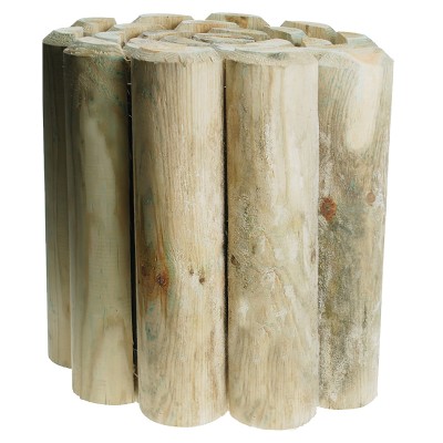 Kingfisher Wood Log Roll 9 inch Garden Lawn Flower Border Edging 1.8m ...
