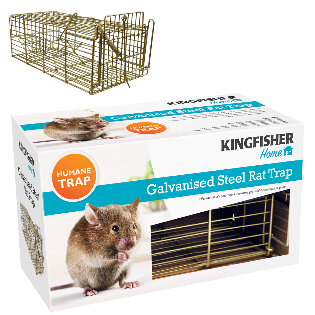Kingfisher Pro Rat Trap Cage Humane Catch Alive Release PEST01 ...