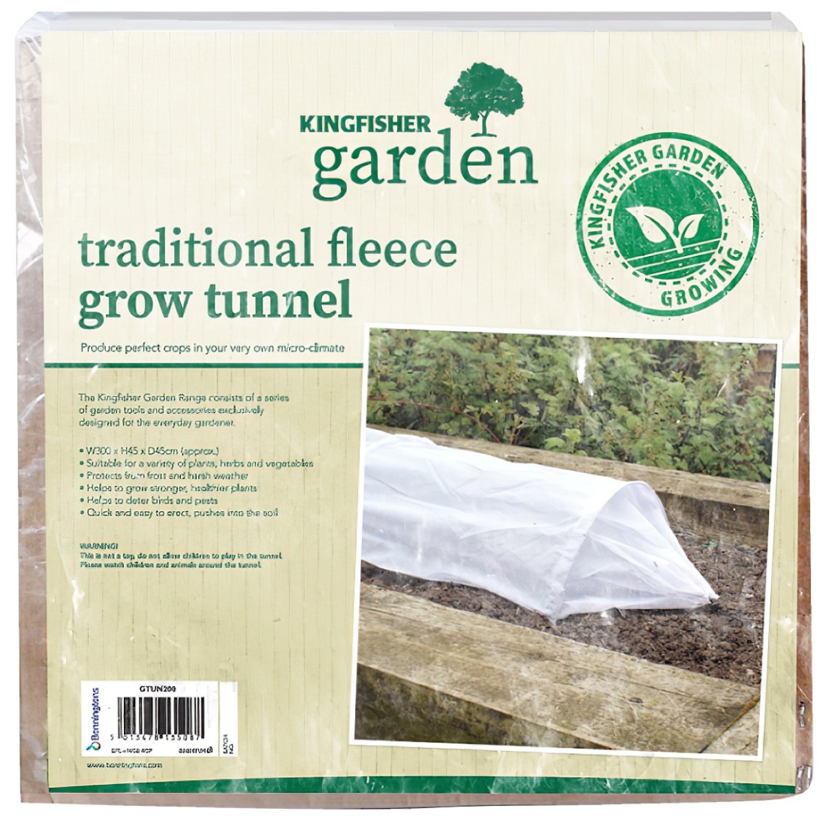 Kingfisher Garden Fleece Growing Tunnel 3 meter GTUN200 | Sealants and ...