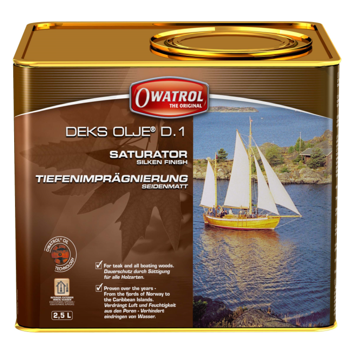Owatrol D1 D1-2.5 DEKS OLJE Wood and Decking Matt Oil Saturator 2.5 ...