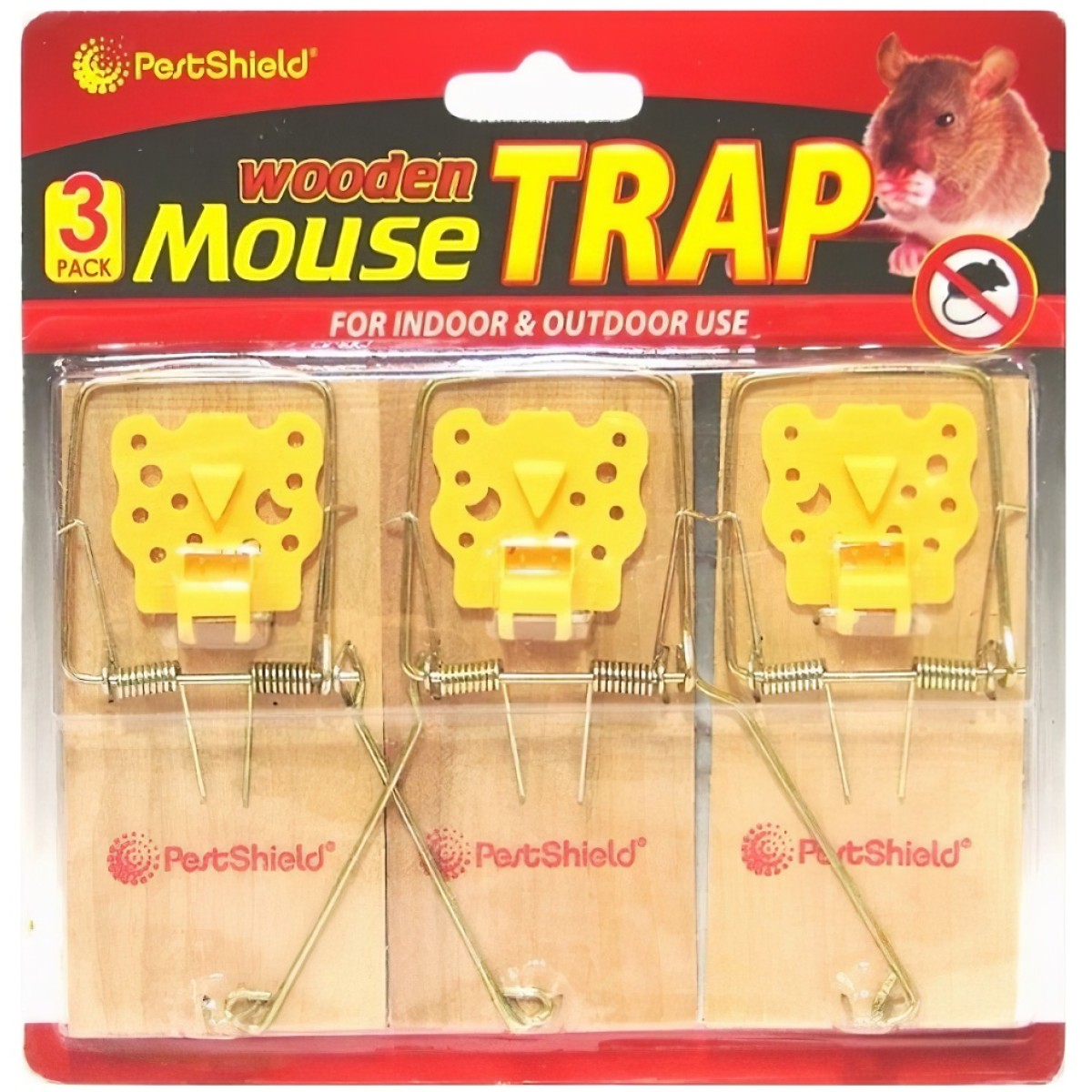Pestshield Wooden Mouse Traps PS1001 Triple Pack | Sealants and Tools ...
