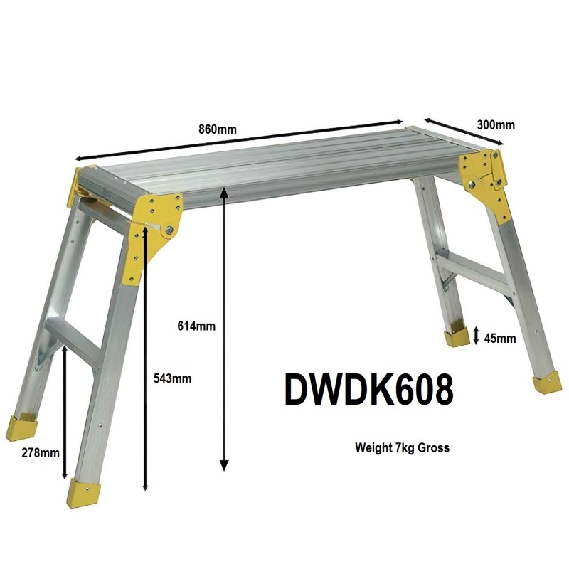 Prodec Folding 800mm Aluminium Work Platform Hop Up DWDK608 | Sealants ...