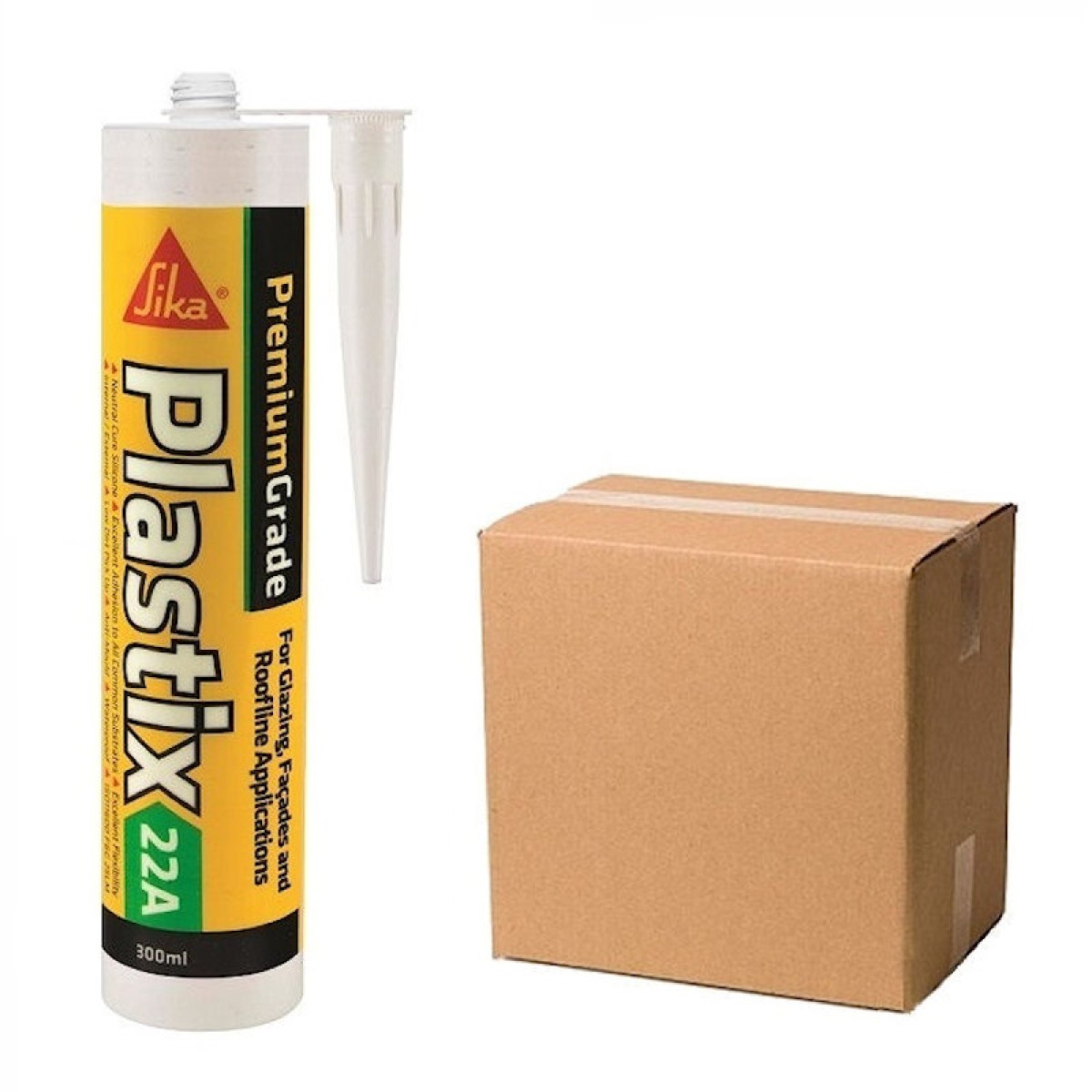 Sika Plastix 22A Premium Glazing & Roofline Silicone Sealant Box of 12 ...