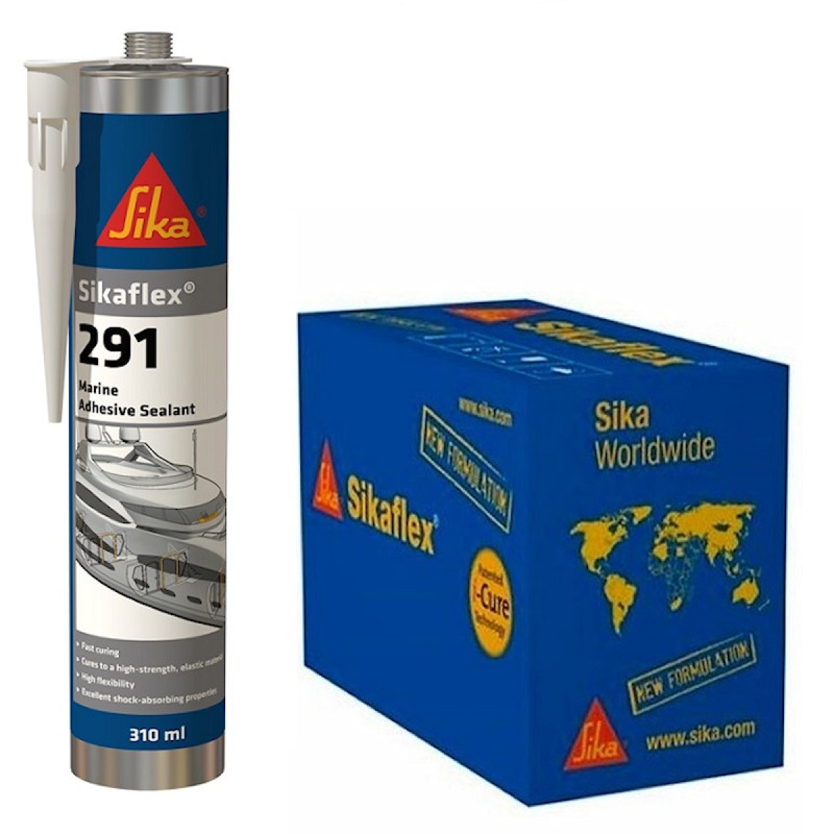 Sikaflex 291 i Sika Marine Sealant and Adhesive WHITE Box of 12 ...