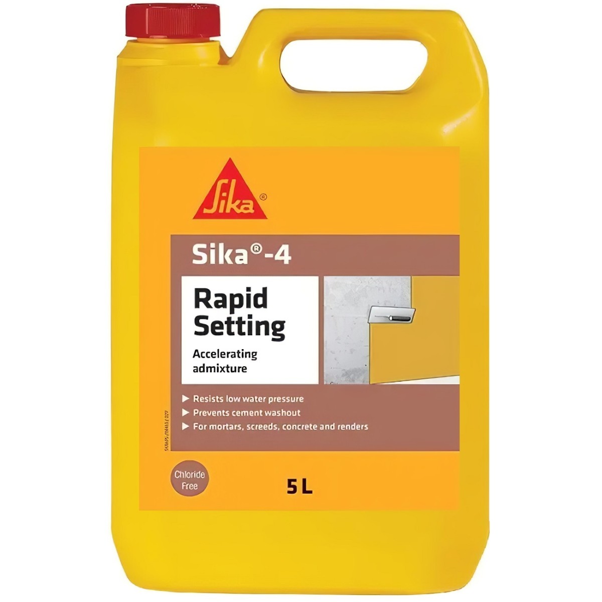Sika 4 Rapid Setting Cement Concrete Render Mortar Accelerator 5 litre ...