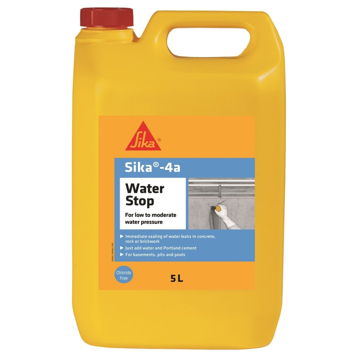 Sika 4a Water Stop Cement Admixture Waterstop 5 Litre 114454 SK4A5 ...