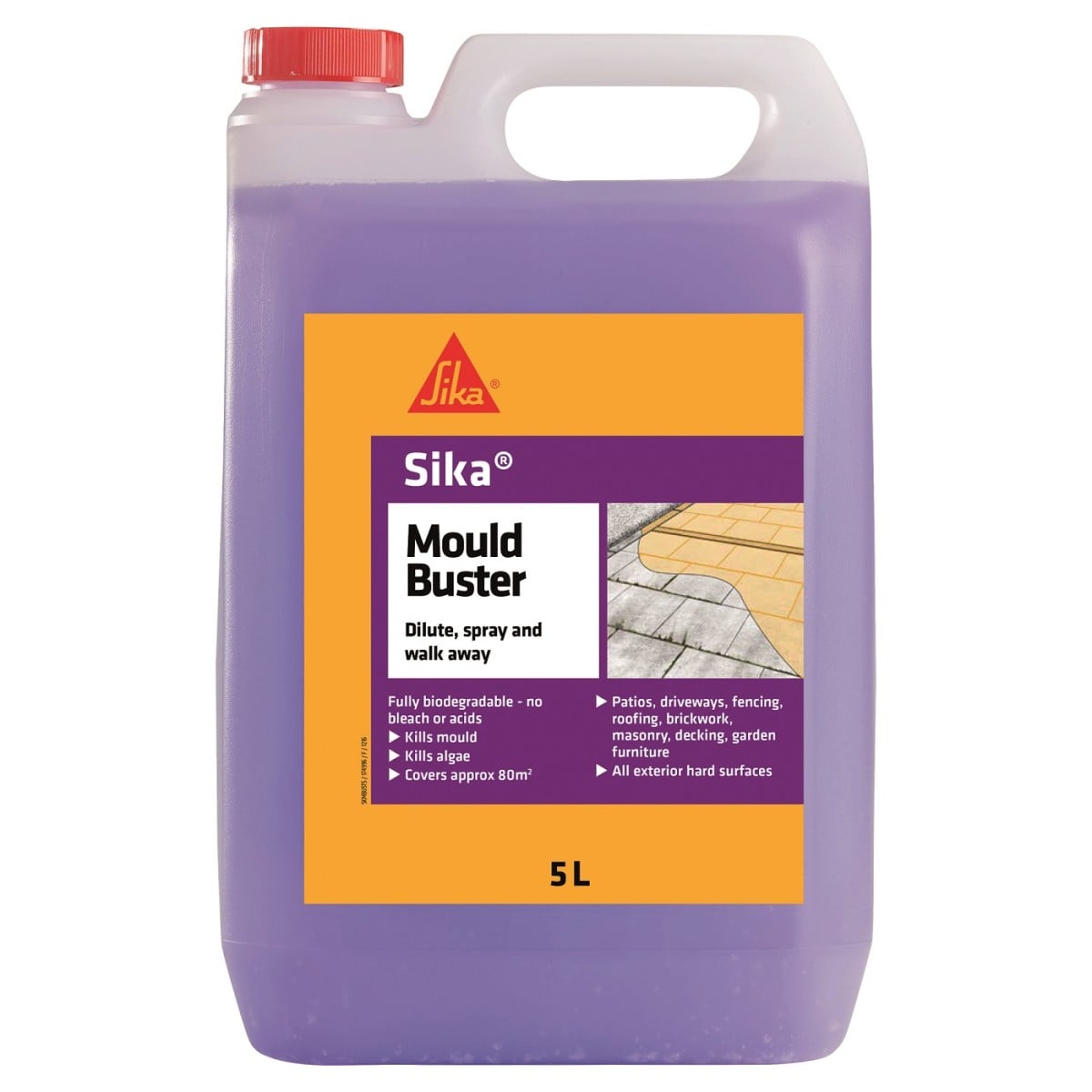 Sika Mould Buster Concentrate Kills Moss Algae Mould 5 Litre SKMBUST5 ...