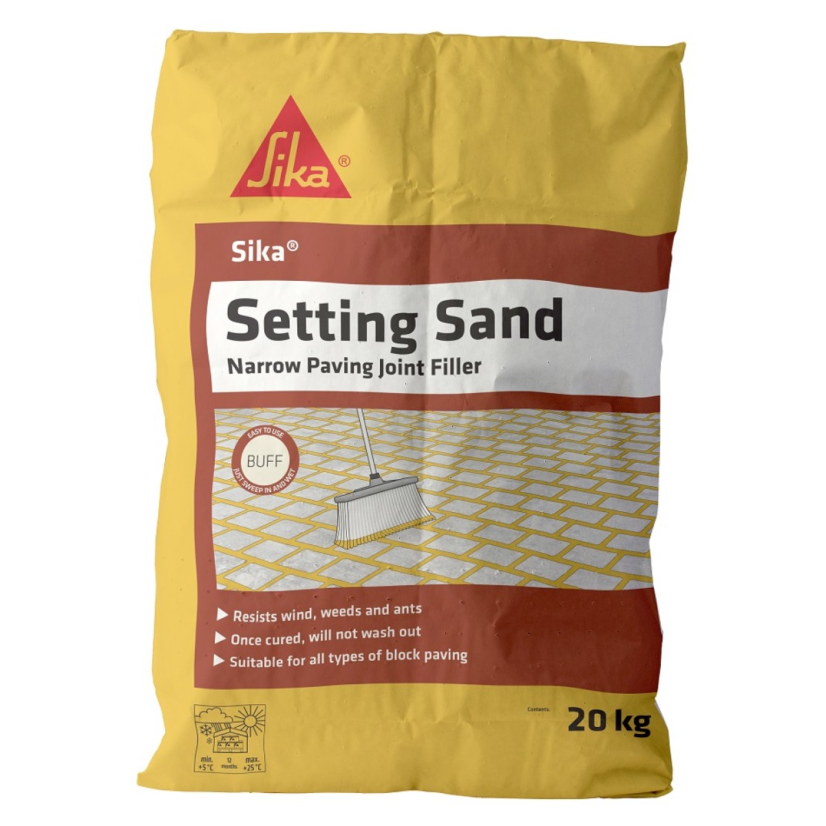 Sika Setting Sand Block Paving Narrow Joint Filler Buff 442722 ...