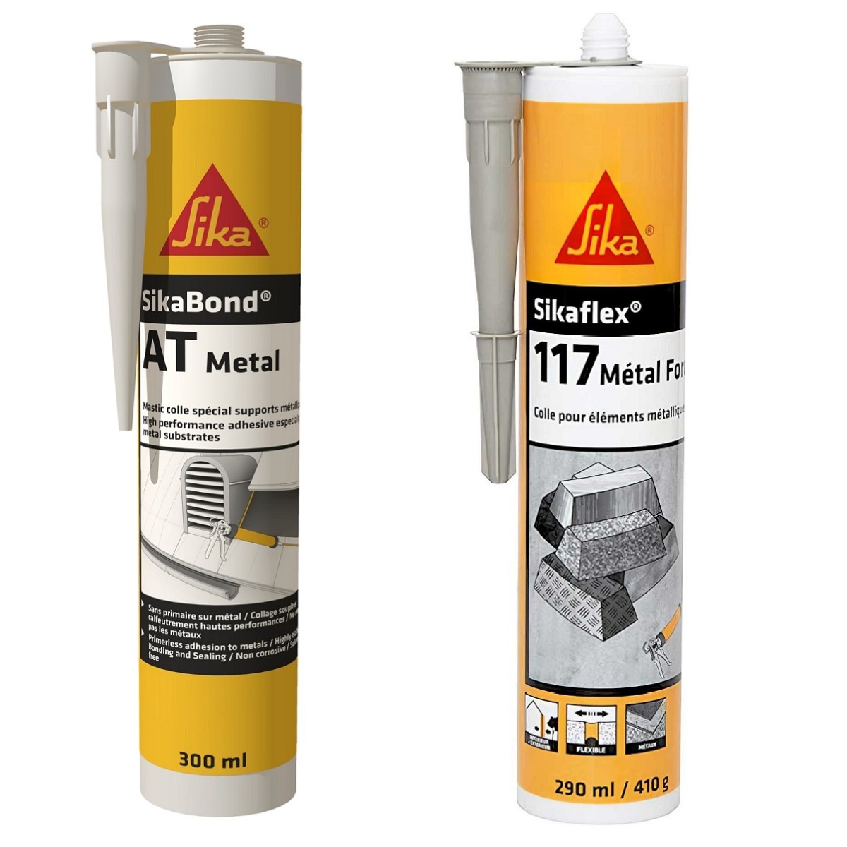 Sika Sikaflex 117 AT Metal Hybrid Adhesive Sealant Light Grey | 649763 | Sealants and Tools Direct