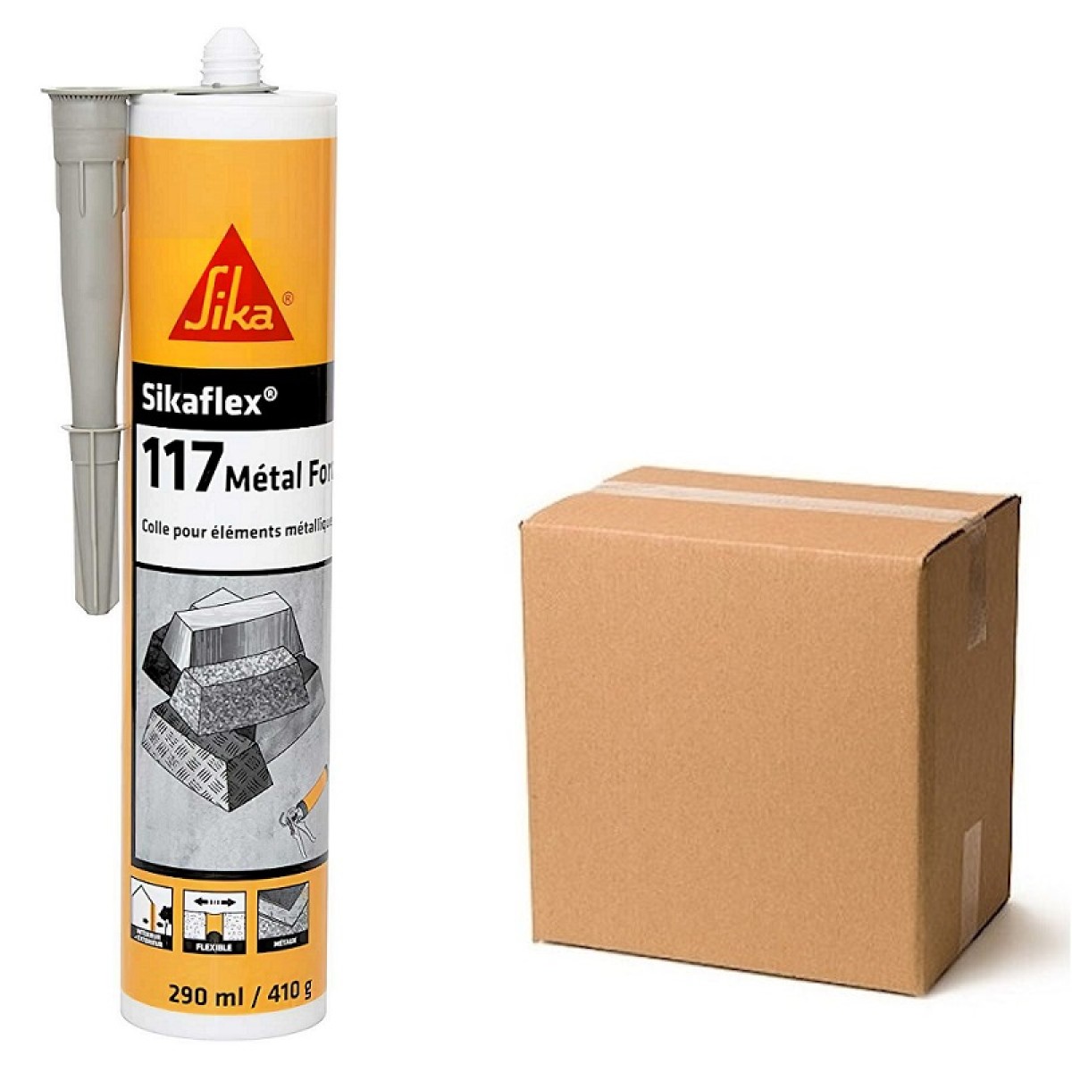 Sika Sikaflex 117 AT Metal Force x12 Adhesive Grey 649763 | Box of 12 ...