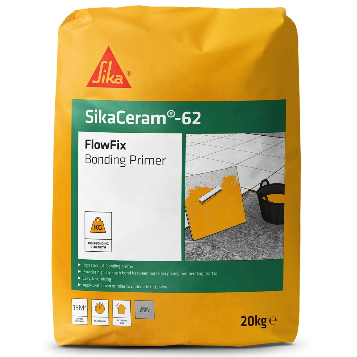 Sika Sikaceram 62 Porcelain Flowfix Paving Bonding Slurry Primer 633196 ...