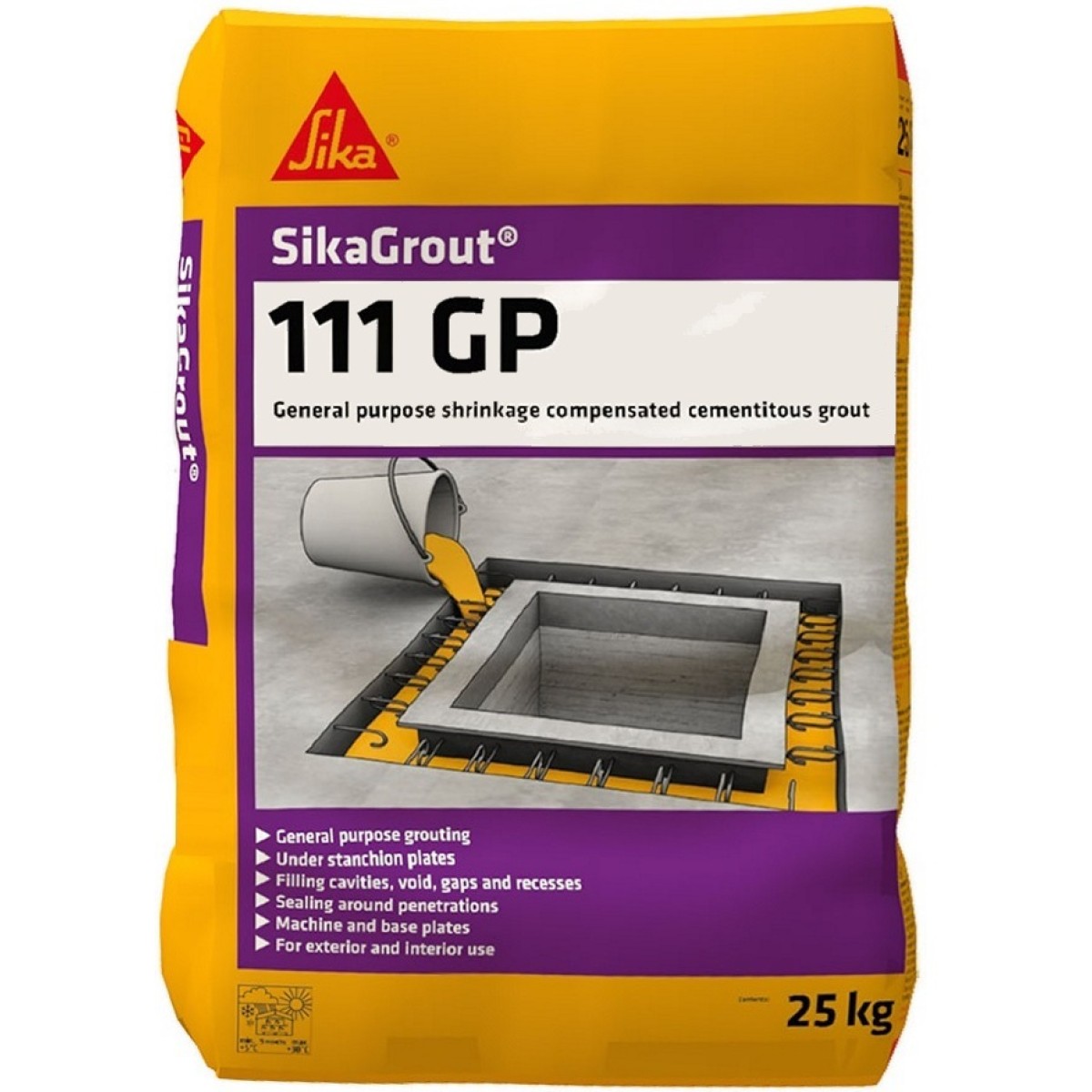 Sika Sikagrout 111 GP Flowable Cementitious Grout Bedding Compound ...