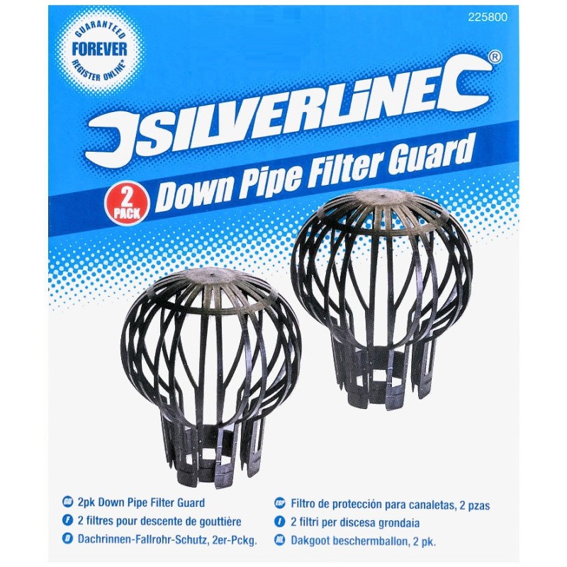 Silverline Gutter Leaf Down Pipe Guard Filter Twin pack 225800 ...
