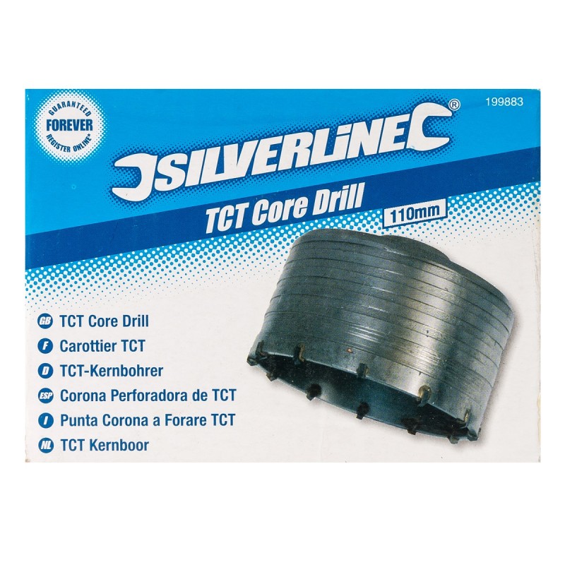 Silverline TCT Core Masonry Hole Saw Drill Bit 110mm 199883 | Sealants ...