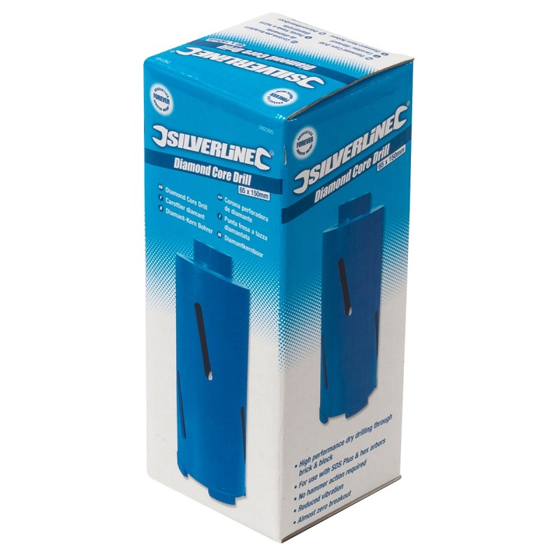 Silverline HD Diamond Core Masonry Drill Bit 65mm x 150mm 282395 ...