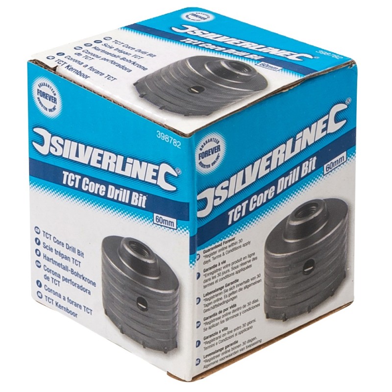 Silverline TCT Core Masonry Hole Saw Drill Bit 60mm 398782 | Sealants ...