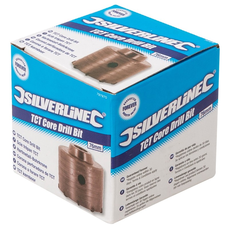 Silverline TCT Core Masonry Hole Saw Drill Bit 76mm 797970 | Sealants ...