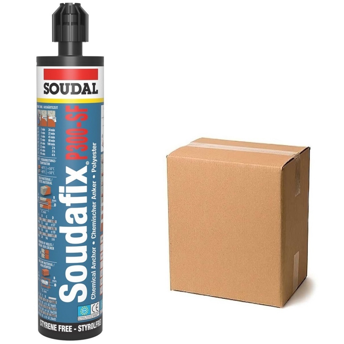 Soudal Soudafix P300-SF Chemical Anchor Set Resin 280ml 154406 Box of ...