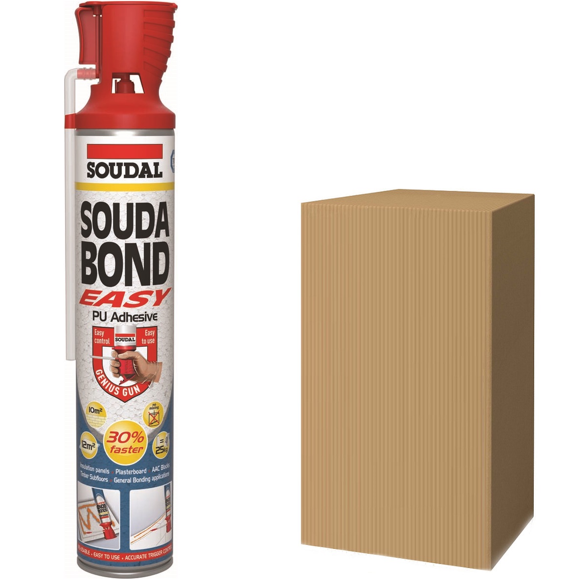 Soudal Soudabond Easy Genius Gun Adhesive Expanding Foam Box of 12 ...