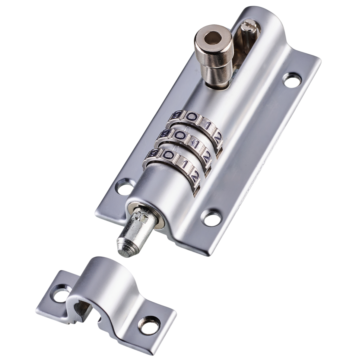 Squires Combi 3 Recodeable Combination Locking Door Bolt Chrome | Sealants and Tools Direct